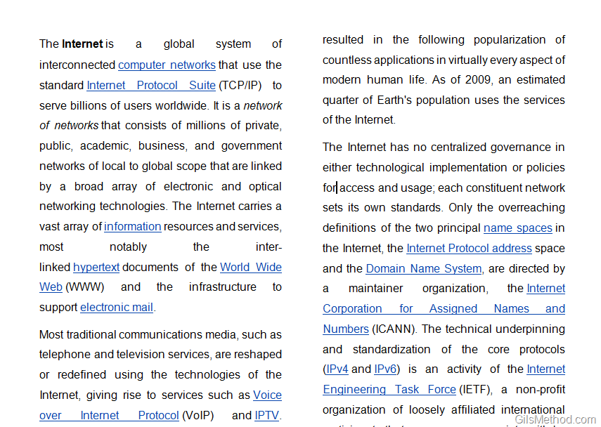 Tip Use Columns To Vertically Split Content In Word Documents 